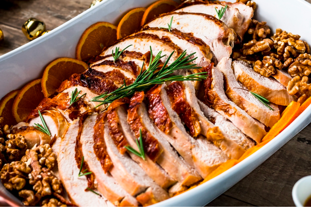 Pechuga de pavo con salsa de naranja